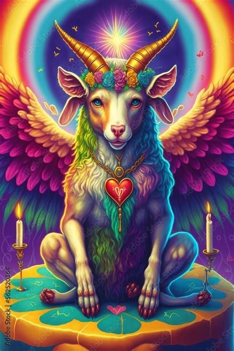 Cute Baphomet Demon Goat Spiritual And Occult Symbol Made With