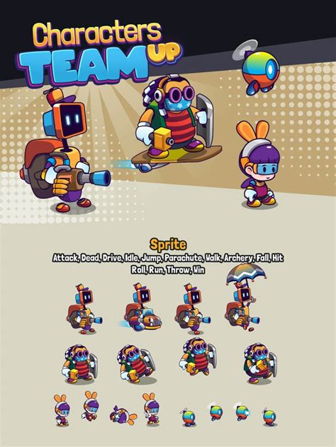Cartoon Character Sprites Pack For Adventure Game