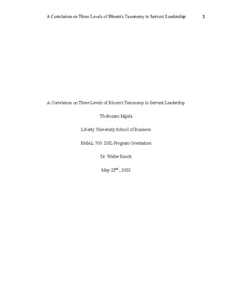 Three Of The Six Levels Of Bloom A Correlation On Three Levels Of Bloom S Taxonomy To Servant