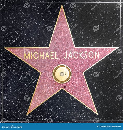 Closeup Of Star On The Hollywood Walk Of Fame For Michael Jackson Editorial Image Image Of