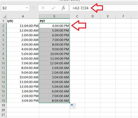 Utc To Pst Converter In Excel Spreadcheaters