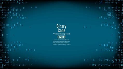 Binary Code Background Vector High Tech Matrix Background With Digits 17371335 Vector Art At