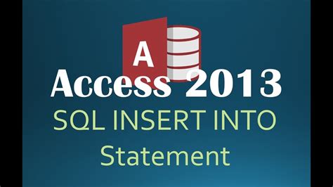 73 Sql Appending Rows Using Insert Into Programming In Access 2013 Youtube