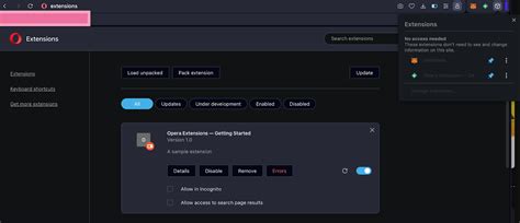 Creating An Extension Opera The Basics