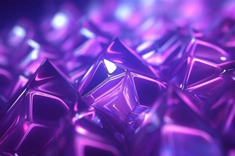 Premium Ai Image Purple Glass Cubes With A Light Shining In The Middle Generative Ai