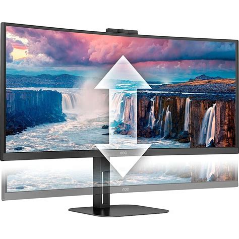 Best Buy AOC CU V CW LED Curved Monitor With HDR USB HDMI Black CU V CW