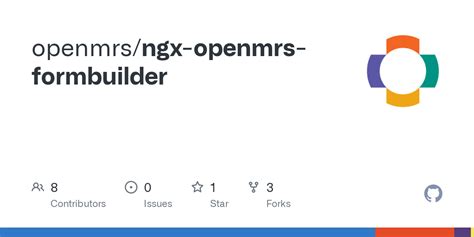 GitHub Openmrs Ngx Openmrs Formbuilder