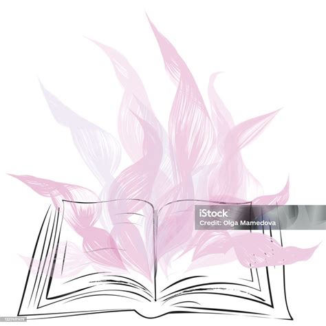 책 추상적 인 개념 독서의 향기 책의 냄새 독서의 즐거움 벡터 개요 일러스트레이션 격리 인쇄 표지 스티커 패브릭 포스트 등 개념에 대한 스톡 벡터 아트 및 기타 이미지