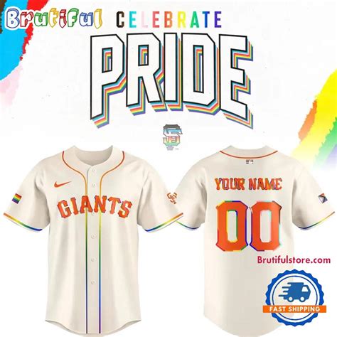 San Francisco Giants Pride Night Custom Baseball Jersey