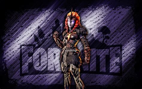 Télécharger Molten Valkyrie Fortnite 4k Fond Violet En Diagonale