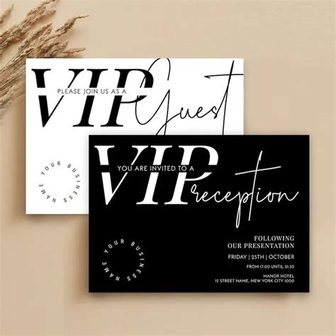 Vip Guest Invitation Template Minimalist Exclusive Event Flyer Design