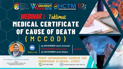 Webinar Taklimat Penggunaan Medical Certificate Of Cause Of Death Mccod Pusat Informatik