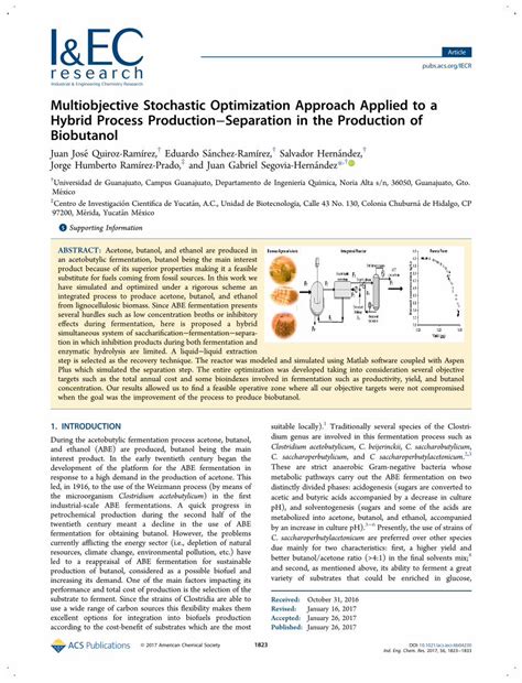 Pdf Multiobjective Stochastic Optimization Approach Applied To A