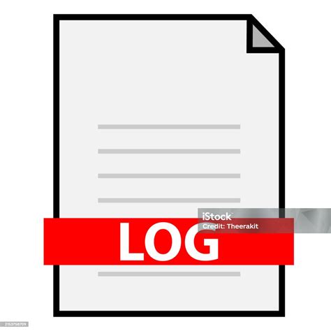 로그 파일 아이콘을 클릭합니다 로그 서명 템플릿 로고에 대한 형식 파일 로그 확장자의 그림 그래프입니다 문서 기호입니다 플랫 스타일 0명에 대한 스톡 벡터 아트 및 기타