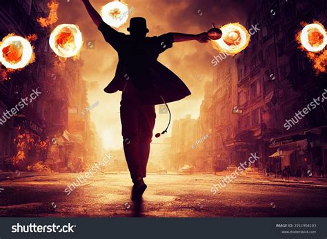 Man Throwing Molotov Cocktail Concept Art Stock Illustration 2211954103