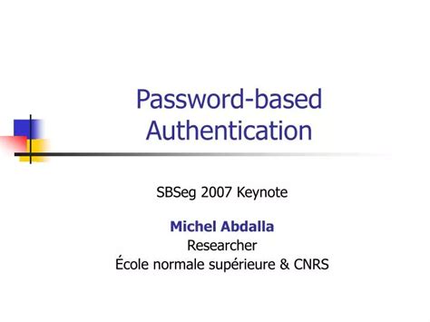 Ppt Password Based Authentication Powerpoint Presentation Free Download Id 1490828