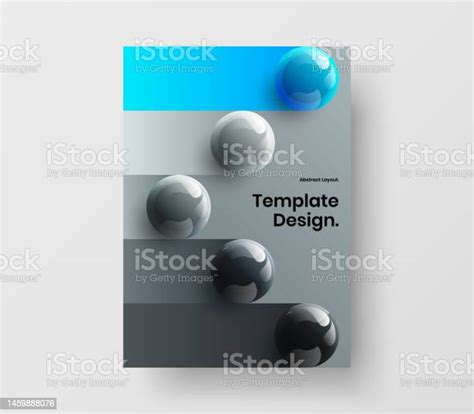 밝은 3d 구체 회사 표지 템플릿입니다 프리미엄 첫 페이지 벡터 디자인 개념입니다 A4 용지에 대한 스톡 벡터 아트 및 기타 이미지 A4 용지 개념 고급 Istock
