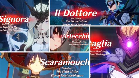 Who Has The Best Fatui Harbinger Introduction So Far Fatui