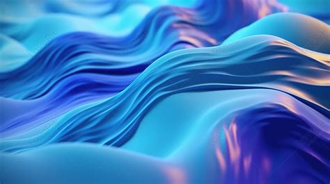 부드러운 해양 흐름 3d 렌더링 및 부드러운 색상 그라데이션을 사용하여 현실적인 파란색 유체 파도 체액 배경 실적 배경 색상 배경 이미지 Hd 체액 실적 색상