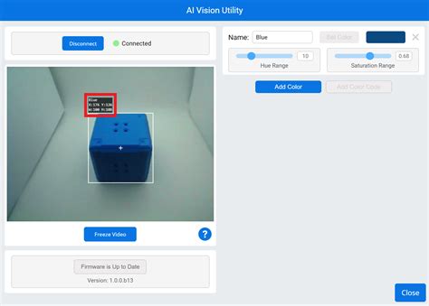using the ai vision utility with the ai vision sensor in vexcode v5 vex library