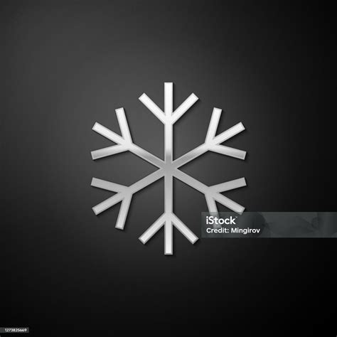 검은 색 배경에 격리 실버 눈송이 아이콘 긴 그림자 스타일 벡터 0명에 대한 스톡 벡터 아트 및 기타 이미지 0명 12월 1월 Istock
