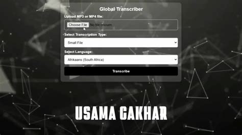 usama ejaz on linkedin software transcribe coding project