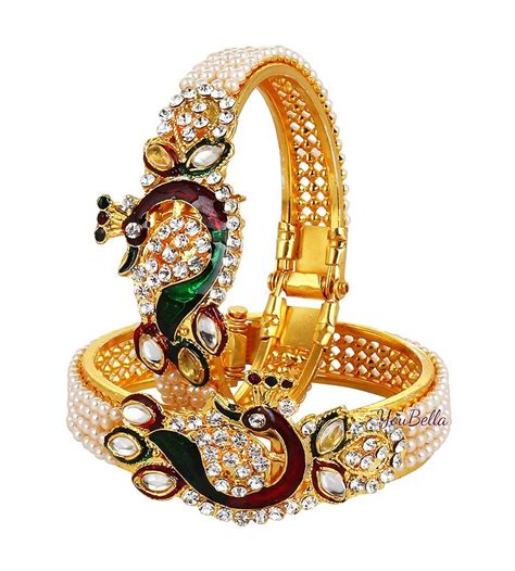 Youbella Jewellery Traditional Gold Plated Combo Of 2 Bracelet Bangles