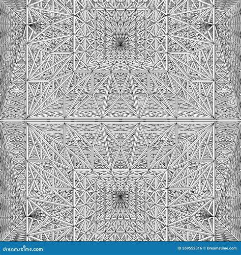 Abstract Construction Structure Vector Illustration Isolated On White Background Stock Vector