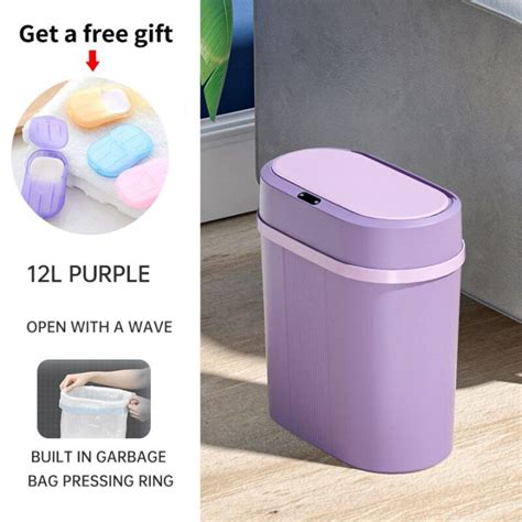 Tempat Sampah Induksi Tempat Sampah Housold Sensor Pintar 12l Keranjang Sampah Dapur Elektrik