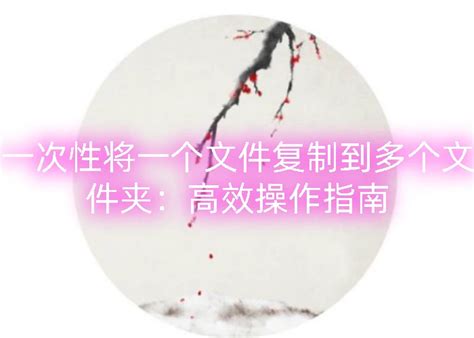 一次性将一个文件复制到多个文件夹：高效操作指南 哔哩哔哩