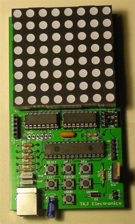 Tkj Electronics Pic18f2550 Usb Led Matrix Board