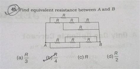 Find Equivalent Resistance Between A And B Filo
