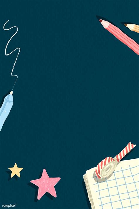 Blank Notebook Frame Background Vector Premium Image By