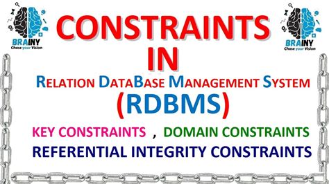 constraints in database key constraints domain constraints