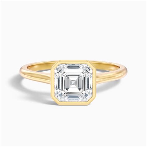 Order Louisa 5 Carat Asscher Diamond Ring 14k Yellow Gold