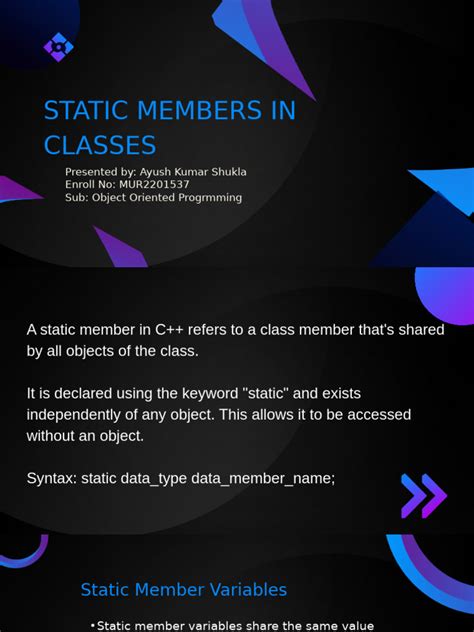 Static Member Oops Pdf