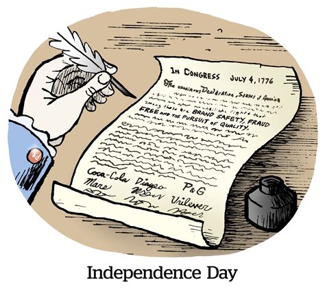 Declaration Of Independence Cartoon Drawing