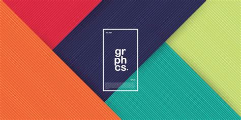 Trendy Red Orangegreen And Blue Vector Background With Square Shape And Lines Colorful