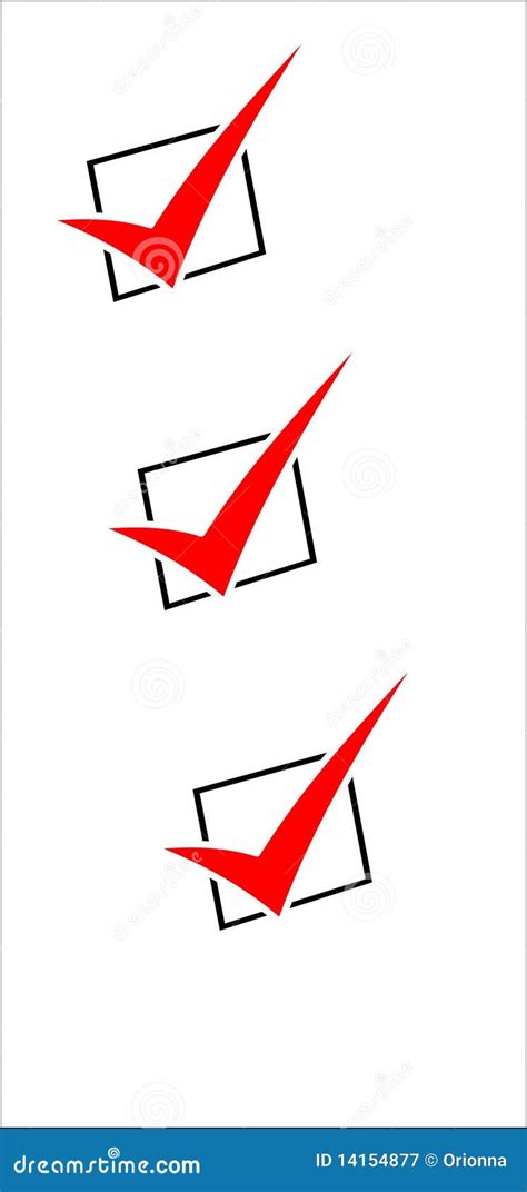 Three Checkmarks On White Paper Stock Vector Illustration Of Task