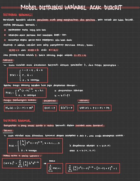 SOLUTION Model Distribusi Variabel Acak Diskrit Studypool