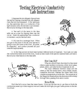Testing Electrical Conductivity Electricity By Loose In The Lab