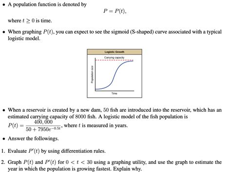 Solved A Population Function Is Denoted By Ppt Where
