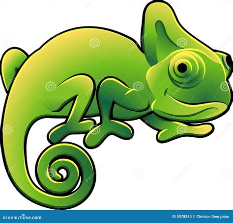 Cute Chameleon Vector Cartoon Illustration 116152399