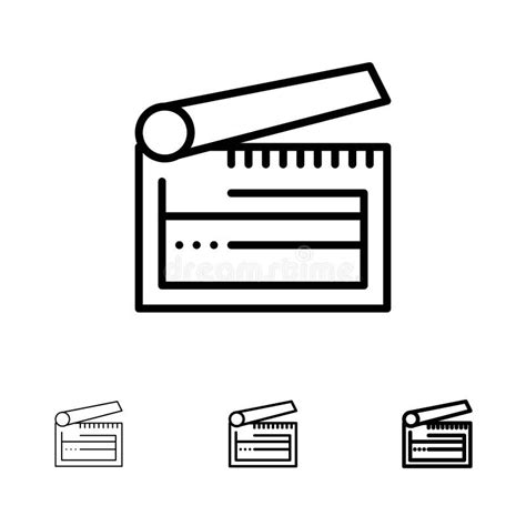 Action Board Clapboard Clapper Clapperboard Blue Solid Logo With Place For Tagline Stock