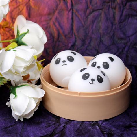 Buy Kabello 3 Pcs Mini Dumpling Squishy Steamed Stuffed Bun Squeezing Stress Relief Toy Dough