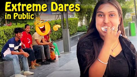Extreme Dares In Public 😱 Challange 5 Theaanchaldayma5 Challange