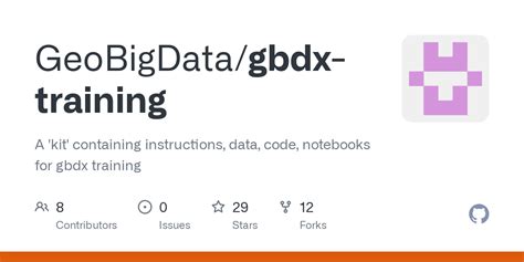 Github Geobigdata Gbdx Training A Kit Containing Instructions Data Code Notebooks For