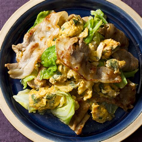 豚バラ肉とキャベツの青じそ卵炒め｜だいどこログ 生協パルシステムのレシピサイト