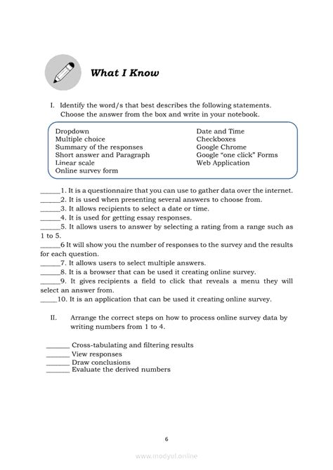 TLE ICT Quarter 4 Module 5 Online Survey Form Create And Process An