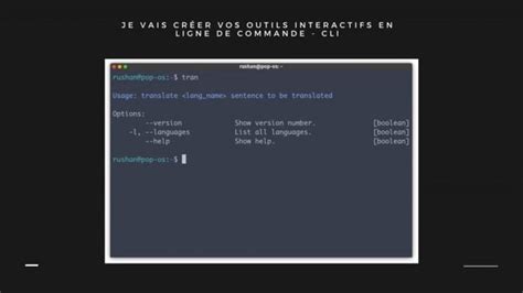 je vais créer vos outils interactifs en ligne de commande cli par lionel okpeicha